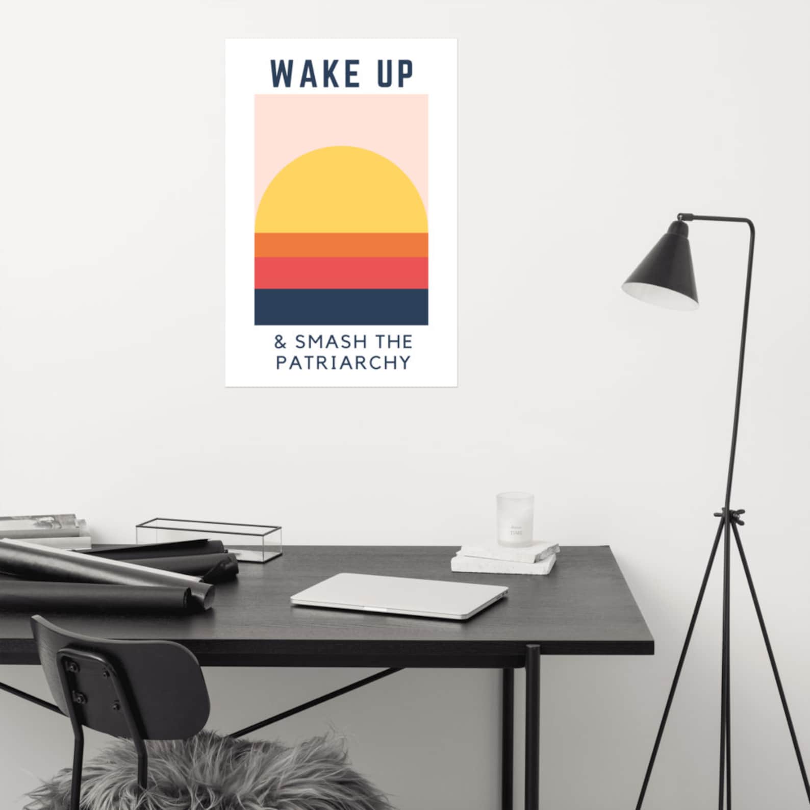 Smash the Patriarchy Poster Feminist Art Print Women's - Etsy