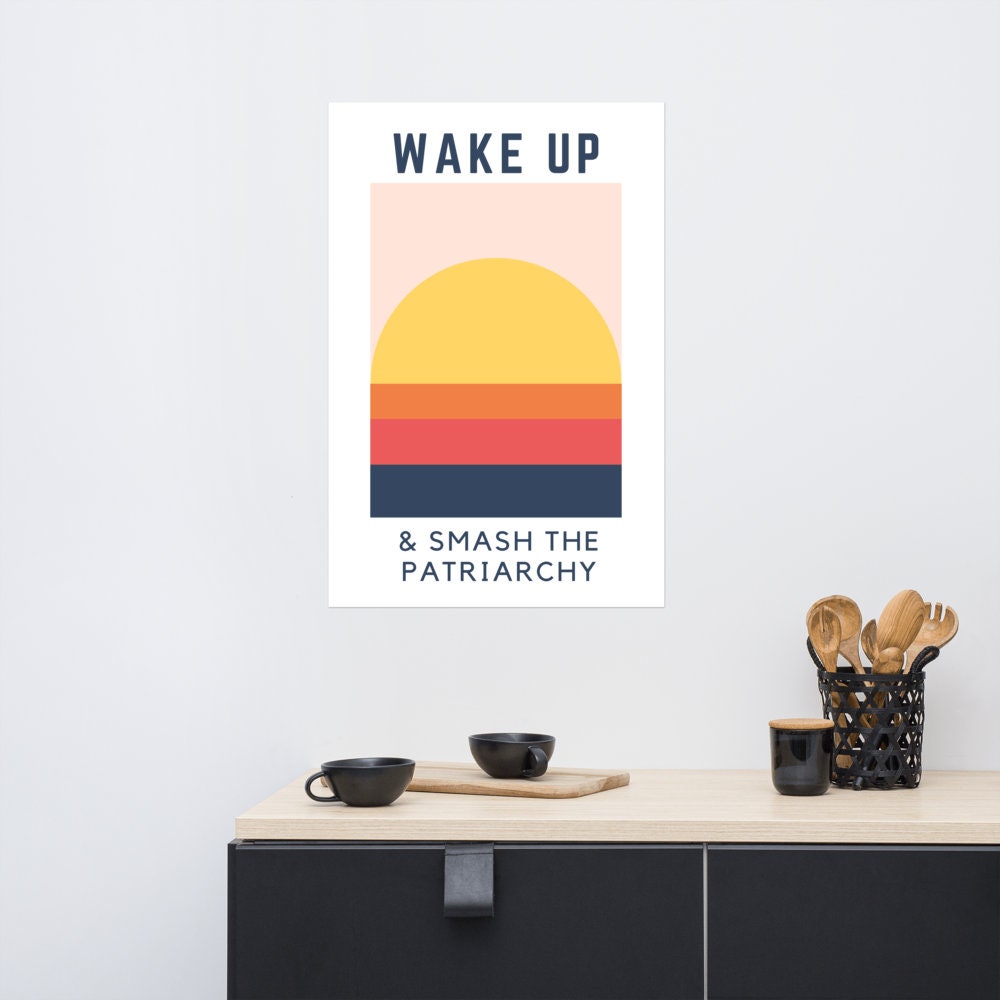 Smash the Patriarchy Poster Feminist Art Print Women's - Etsy