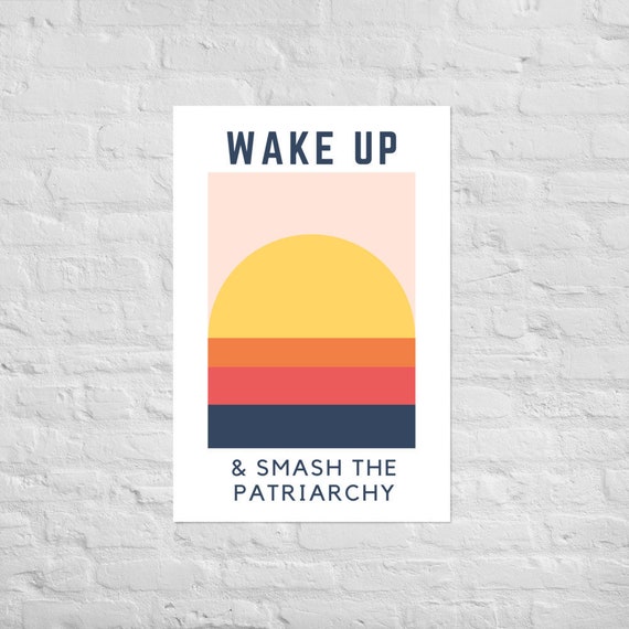 Smash the Patriarchy Poster Feminist Art Print Women's | Etsy