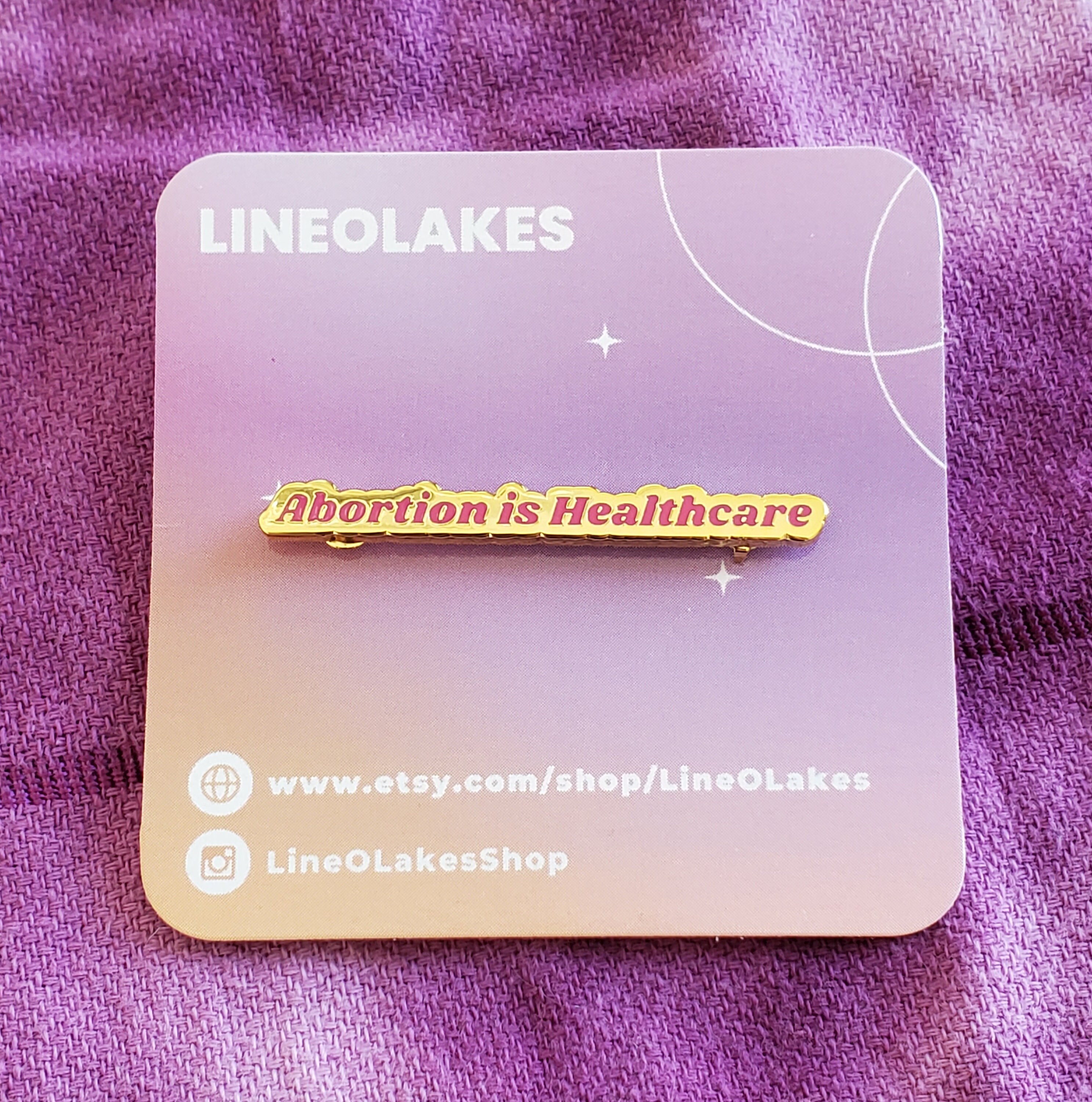 Abortion is Healthcare Pin Feminist Gold Pin Reproductive Rights Enamel ...