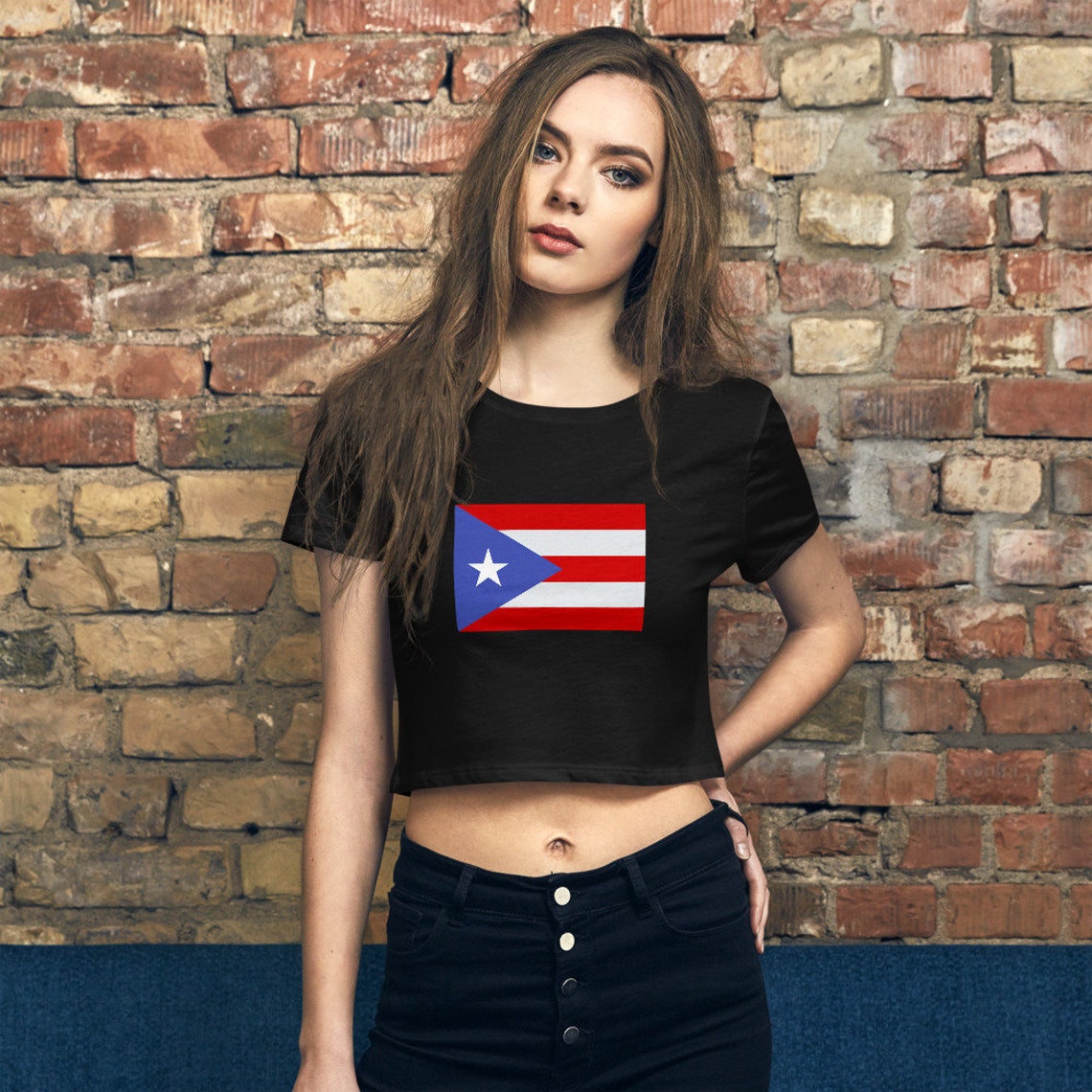 Puerto Rico Crop Top Puerto Ricanischer Croptop Puerto Rico Flagge Crop ...