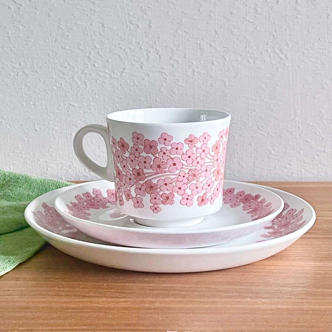 Rare! Arabia Finland leena Coffee Cup, Saucer and Side Plate - Etsy