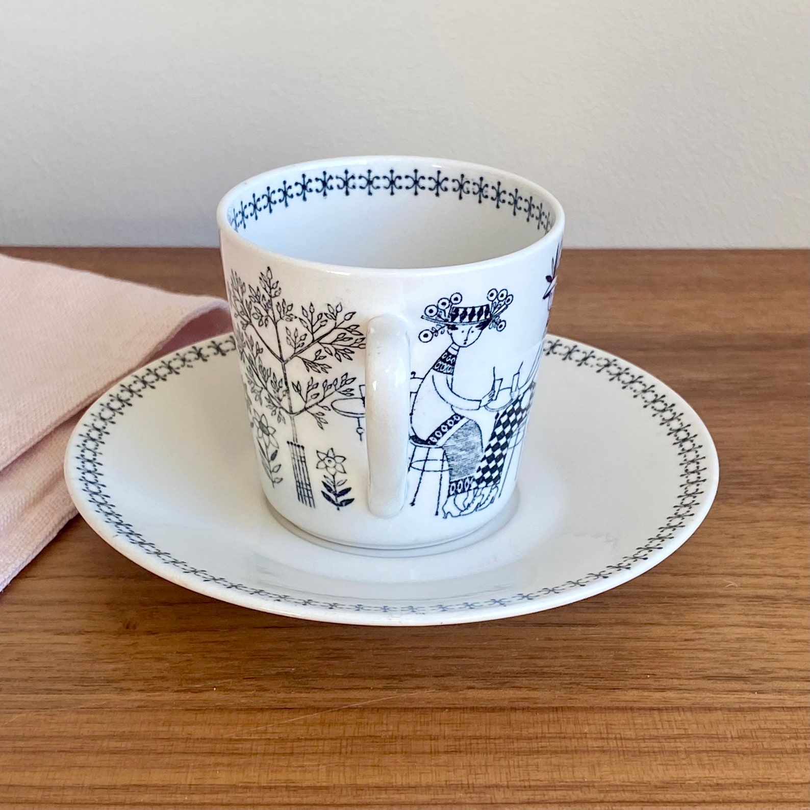 RARE! Arabia Finland emilia Coffee Cup and Saucer - Etsy