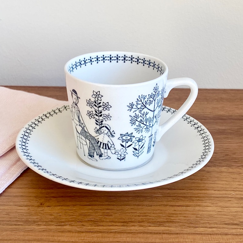 RARE! Arabia Finland emilia Coffee Cup and Saucer - Etsy