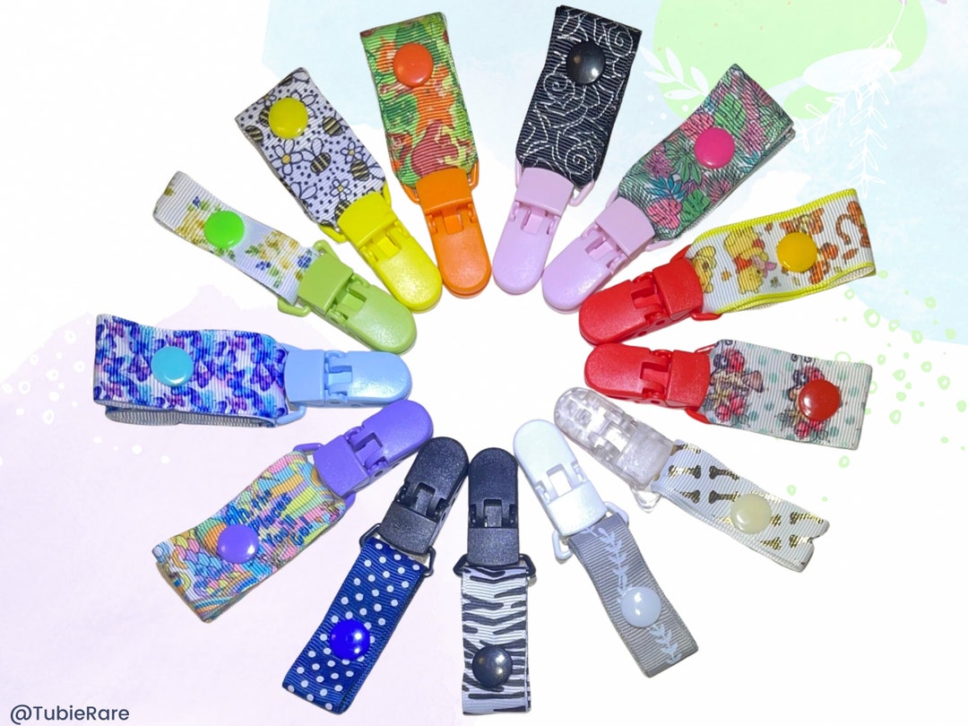 Custom Mini Patterned Tubie Clips Tubie Clip Tube Securement Clip Feeding Tube Accessory Medical