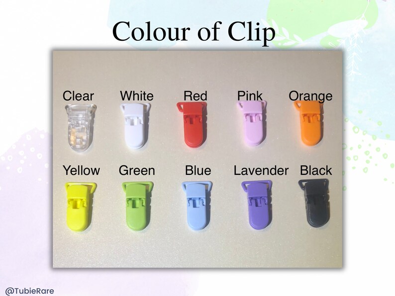 Custom Mini Patterned Tubie Clips Tubie Clip Tube Securement Clip ...