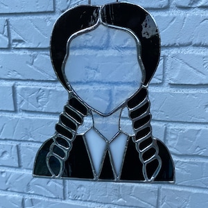 Wednesday Addams Stained Glass Art - Etsy