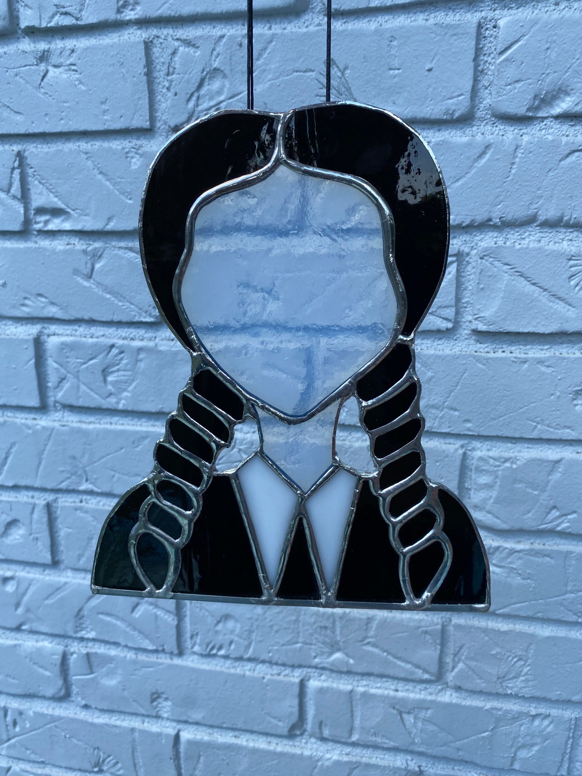 Wednesday Addams Stained Glass Art - Etsy