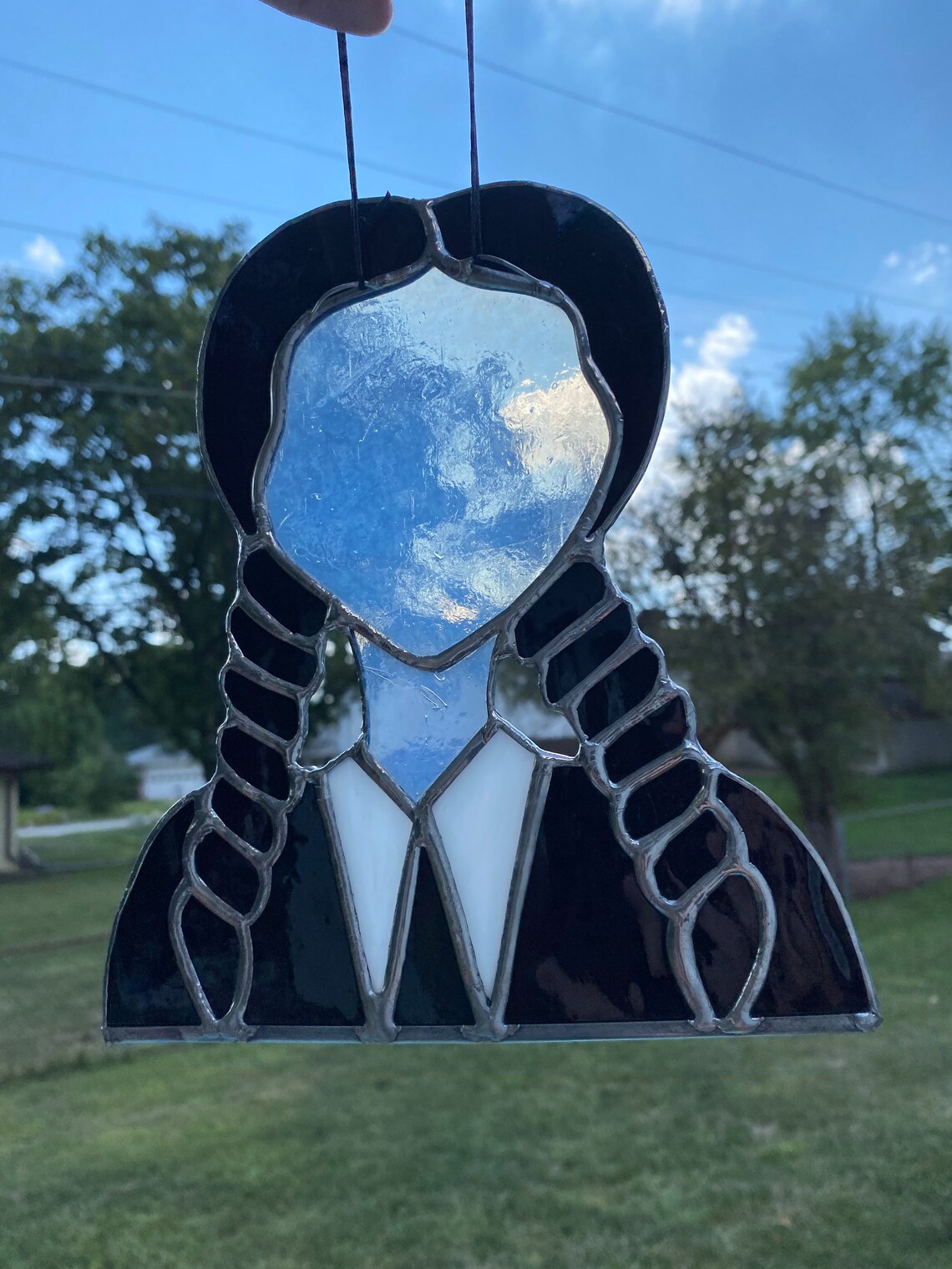 Wednesday Addams Stained Glass Art - Etsy