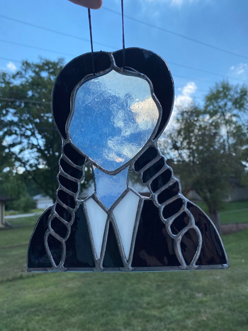 Wednesday Addams Stained Glass Art - Etsy