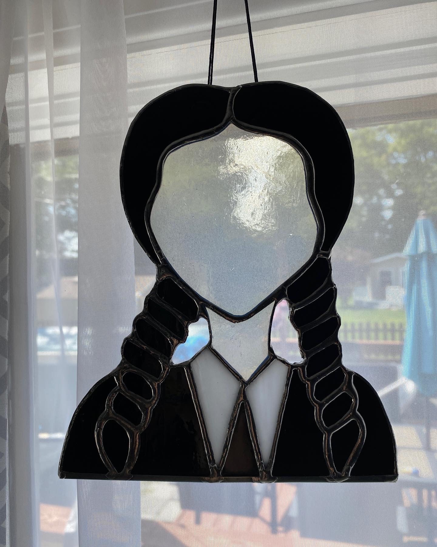 Wednesday Addams Stained Glass Art - Etsy