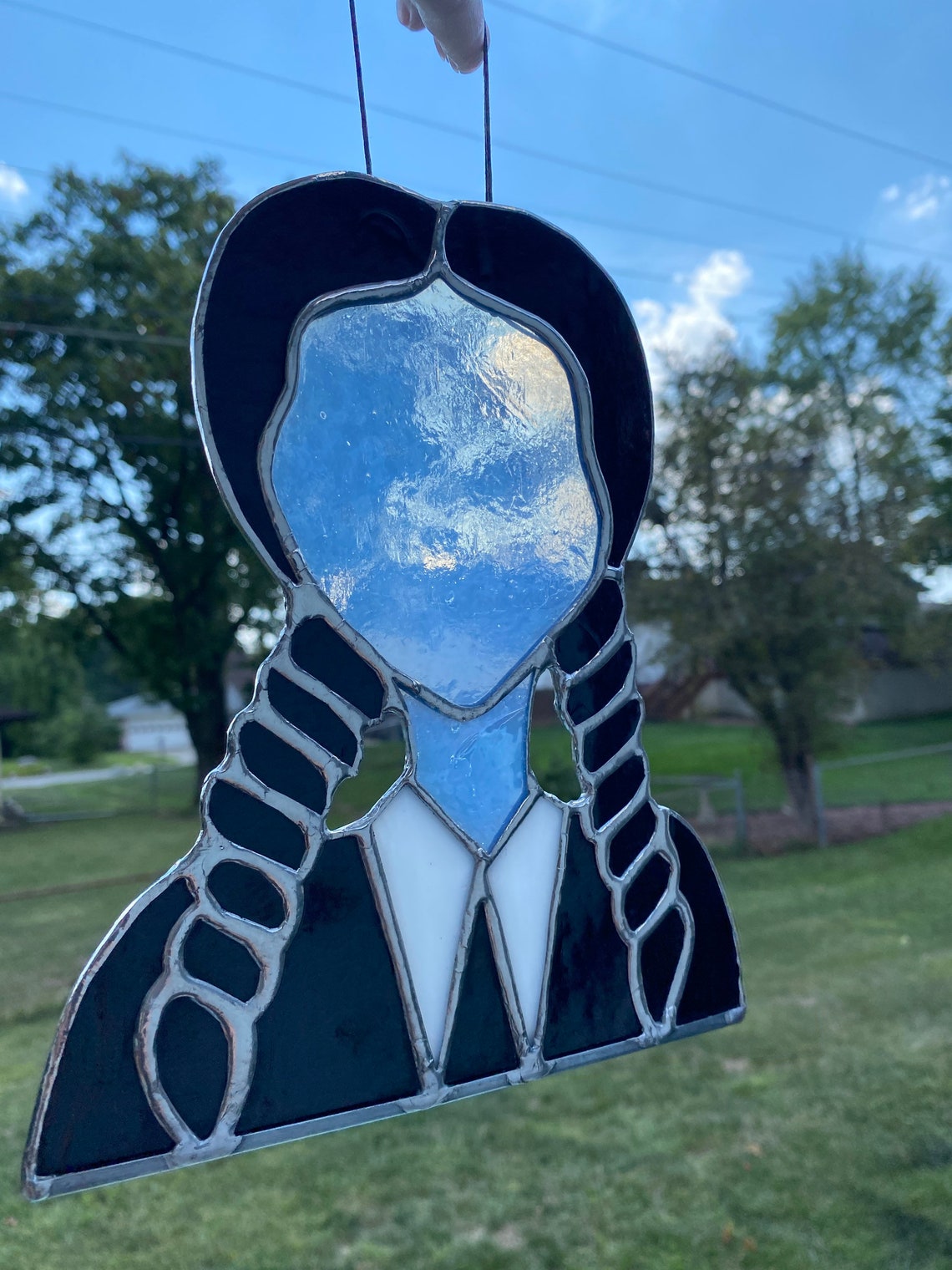 Wednesday Addams Stained Glass Art - Etsy