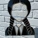 Wednesday Addams Stained Glass Art - Etsy