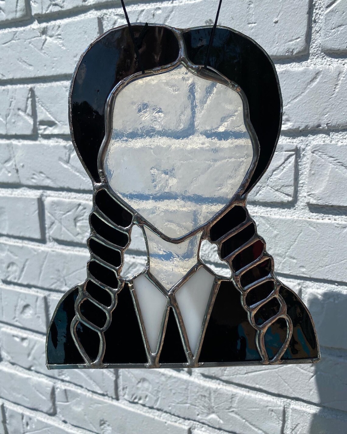 Wednesday Addams Stained Glass Art - Etsy
