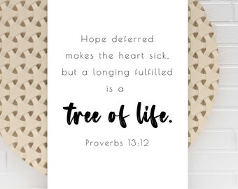 Proverbs 13 12 | Etsy