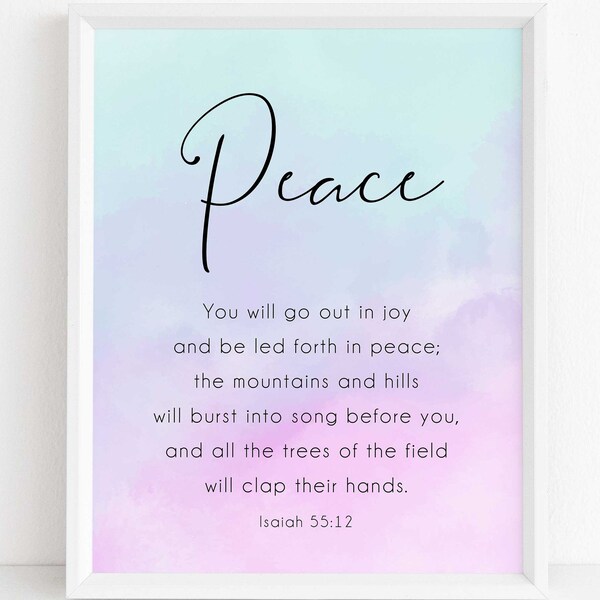 Isaiah 55 12 - Etsy