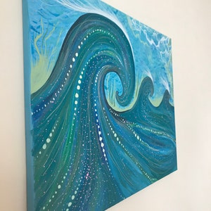 Magic Waves Original Painting- Abstract Pop Surf Art, Ocean Art One-of ...