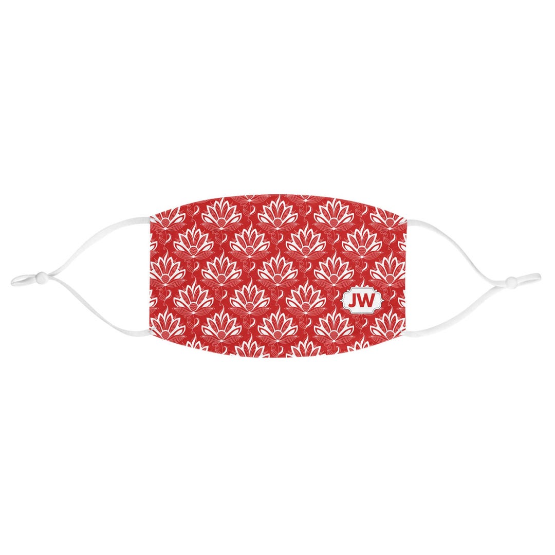 JW Floral Fabric Face Mask. Flowers, Convention Assembly Cover Gift ...