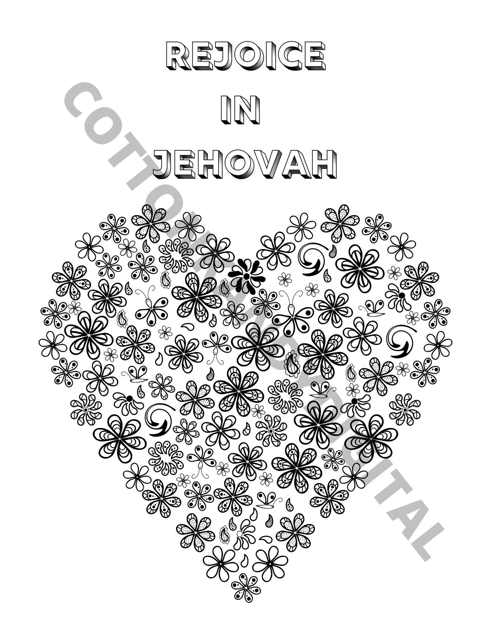 Set of 2 Rejoice in Jehovah Coloring Pages. JW 2021 Circuit - Etsy