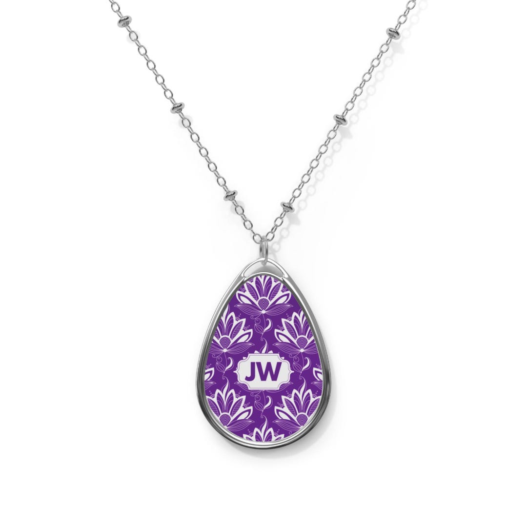 JW Lotus Silver Necklace, Baptism Gift, Convention Assembly Jewelry ...