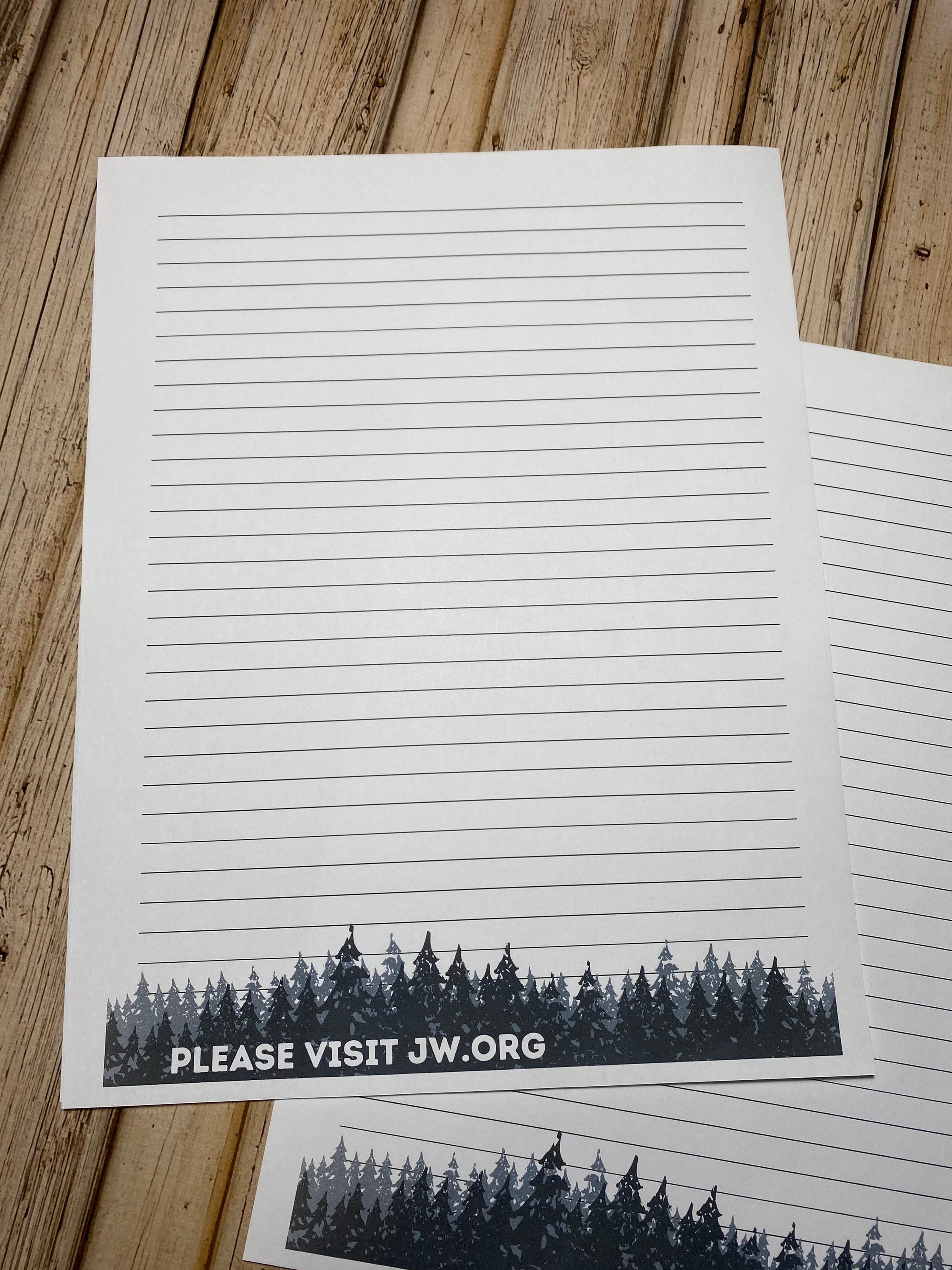 Mountain Landscape Letter Writing Printable. PDF 11x8.5. Jw Letter ...