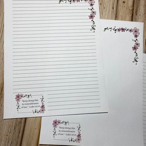 Pink Flower Memorial Letter Writing Printable. JW Memorial. | Etsy