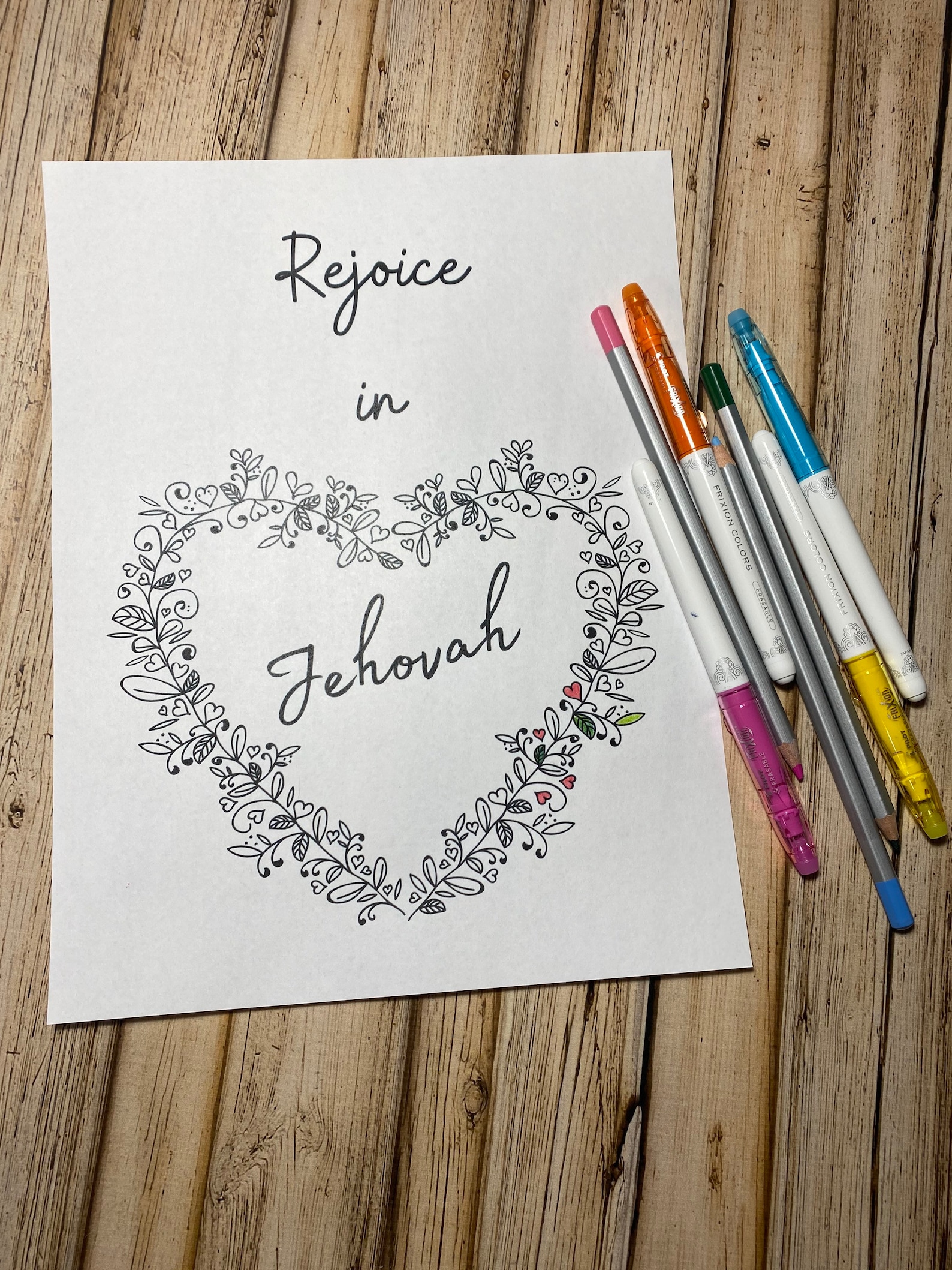 Set of 2 Rejoice in Jehovah Coloring Pages. JW 2021 Circuit - Etsy