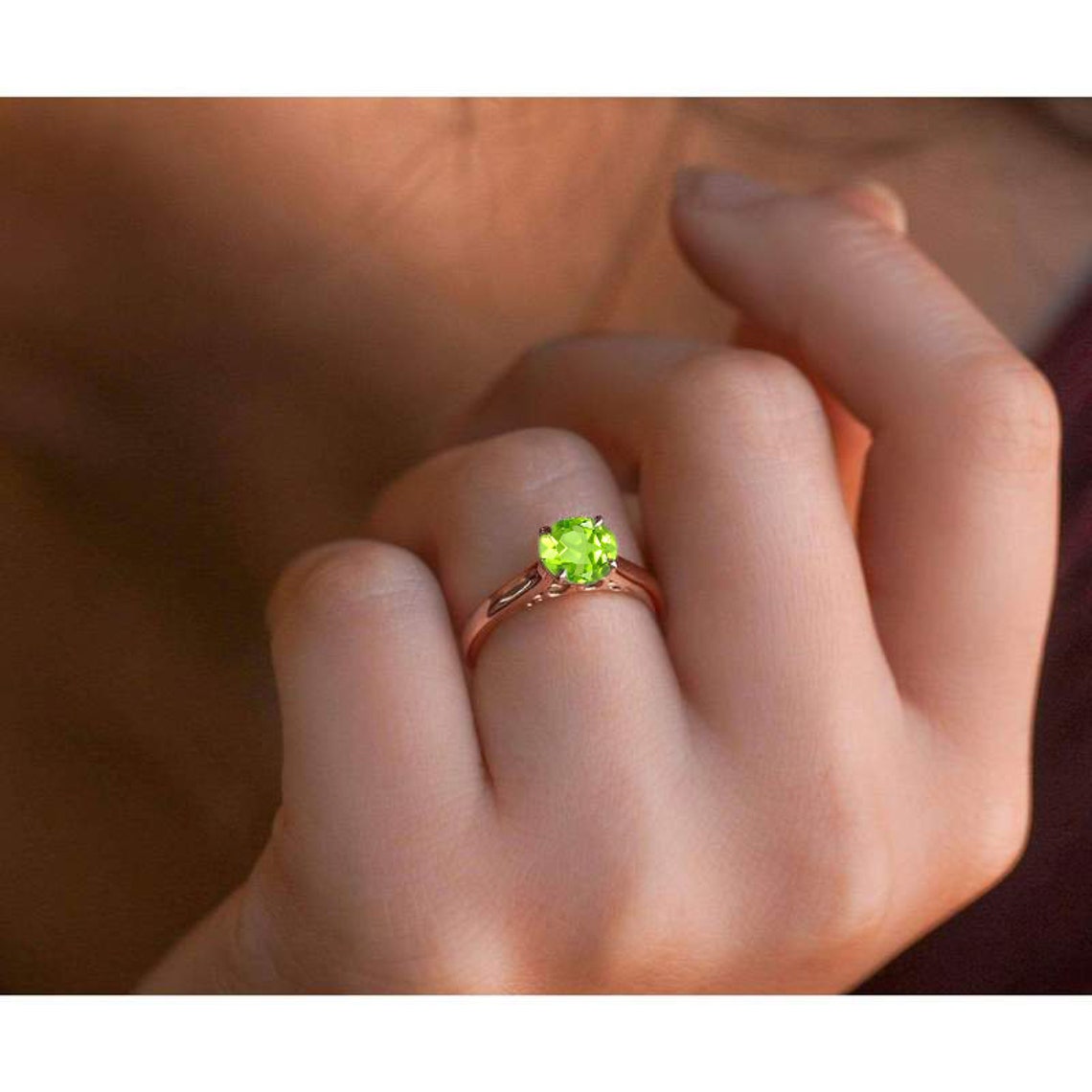 Peridot Ring Natürlicher Peridot Verlobungsring Grüner Stein - Etsy.de