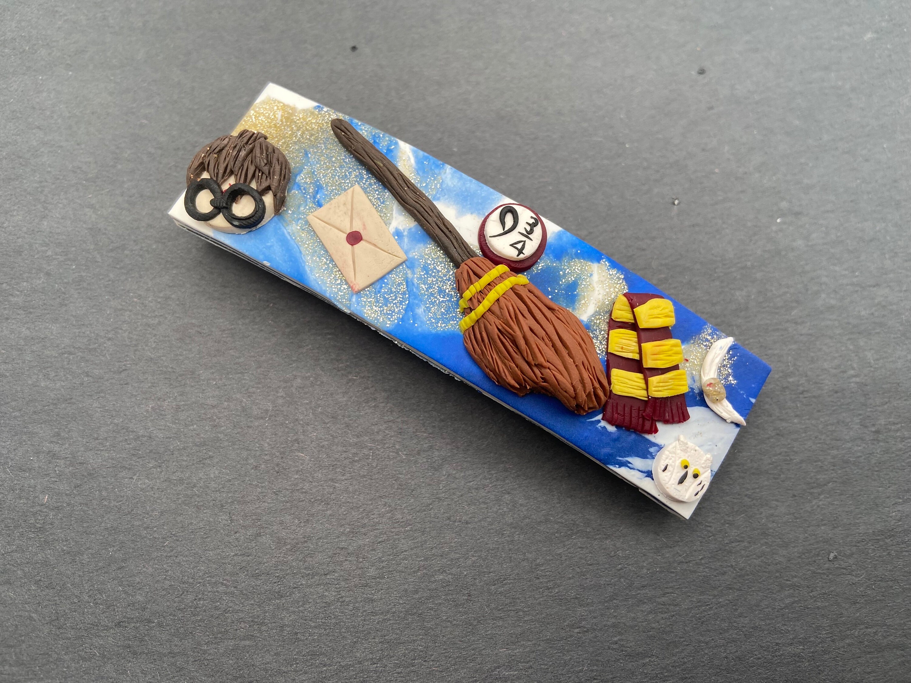 Broomstick Wizard Hair Clip Handmade Polymer Clay - Etsy