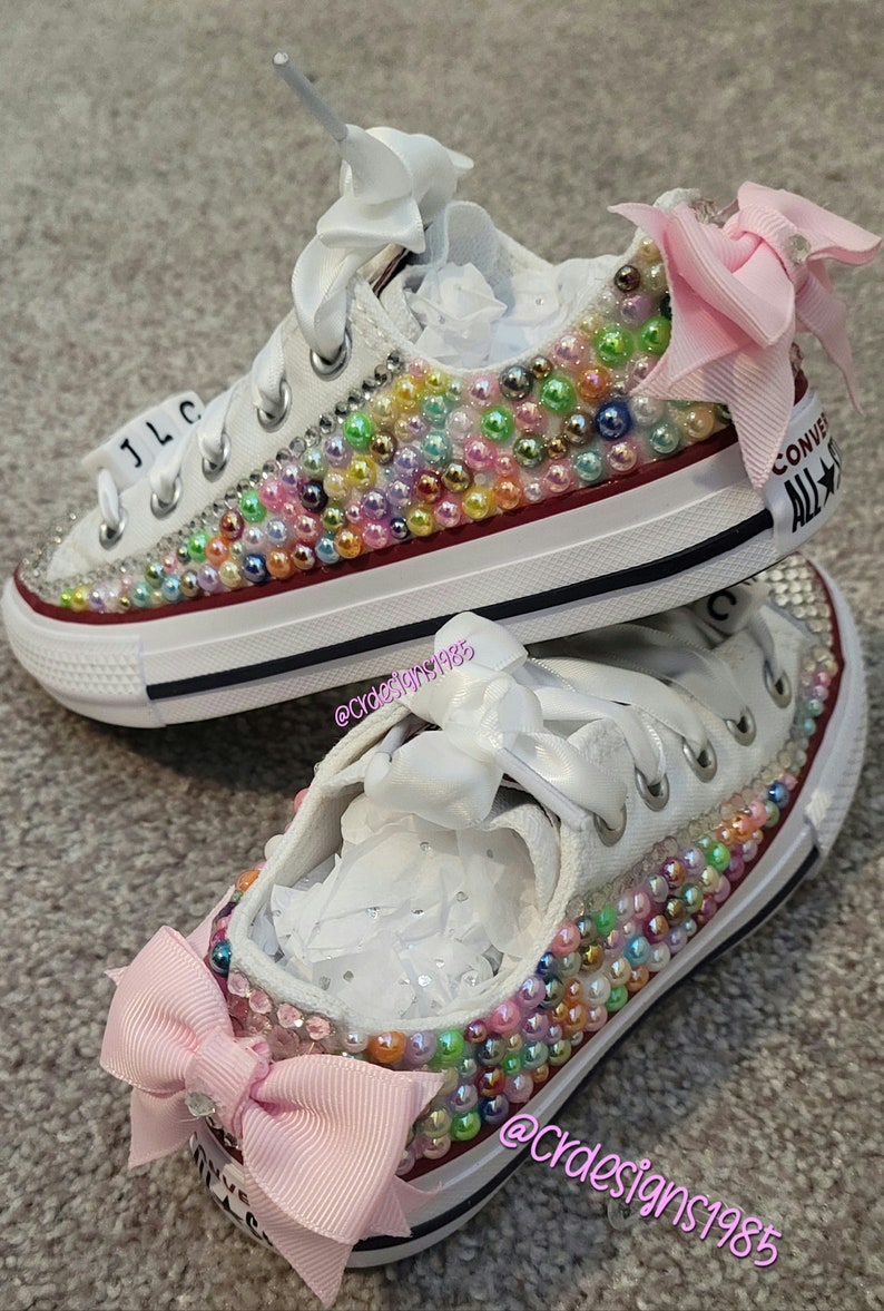 Custom Girl's Bling Converse Personalized Kid Converse - Etsy