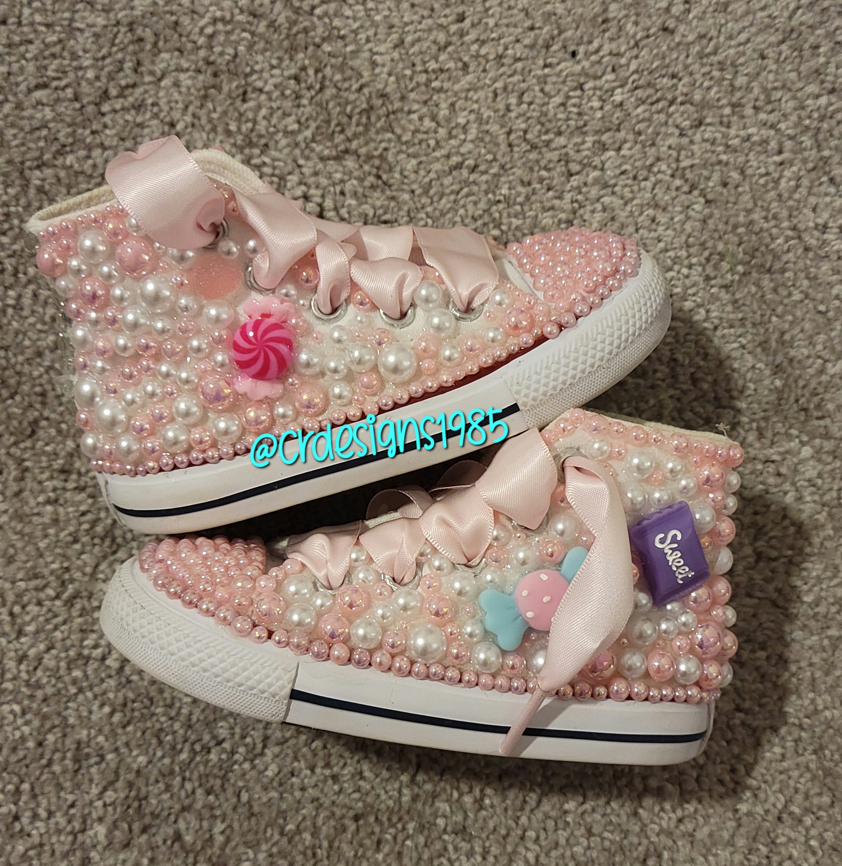 Pink Sparkly Converse For Girls