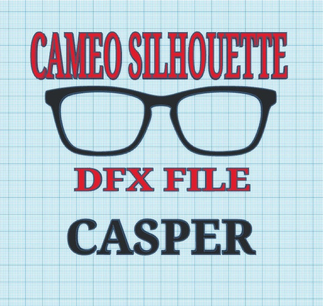 CASPER TOPPER Silhouette Cameo DFX File Eyewear Topper Dfx - Etsy