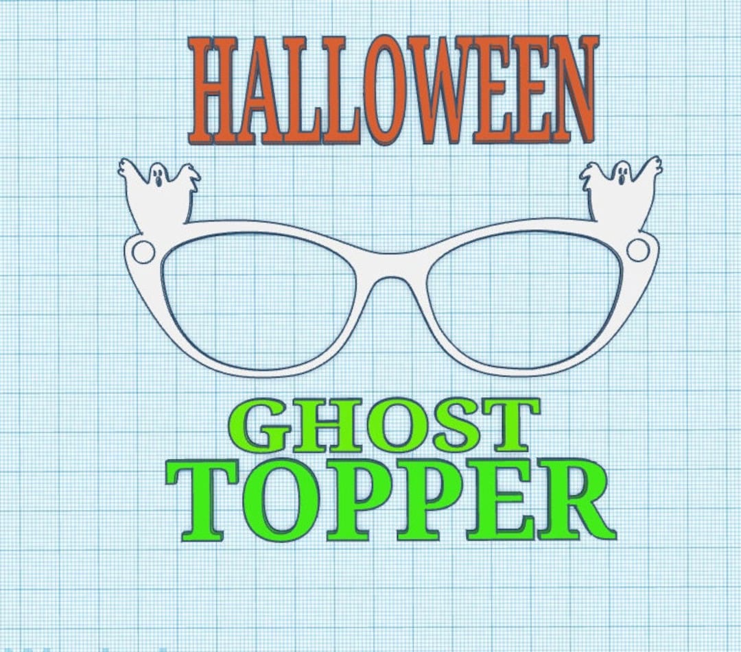 1 3D Printed Halloween GHOST Topper Magnetic Glasses Toppers With ...
