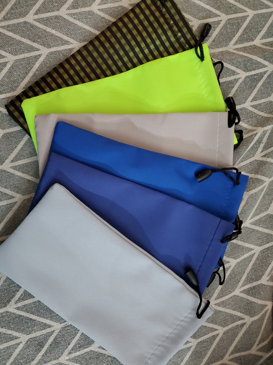 Polyester Drawstring Pouch: Toppers, Sunglasses, Glasses, Phone (3.5x7 ...