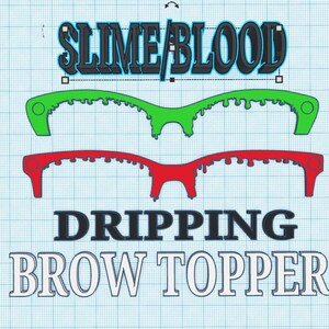 1 3D Printed DRIPPING Brow Topper Magnetic Glasses Toppers With Magnets ...