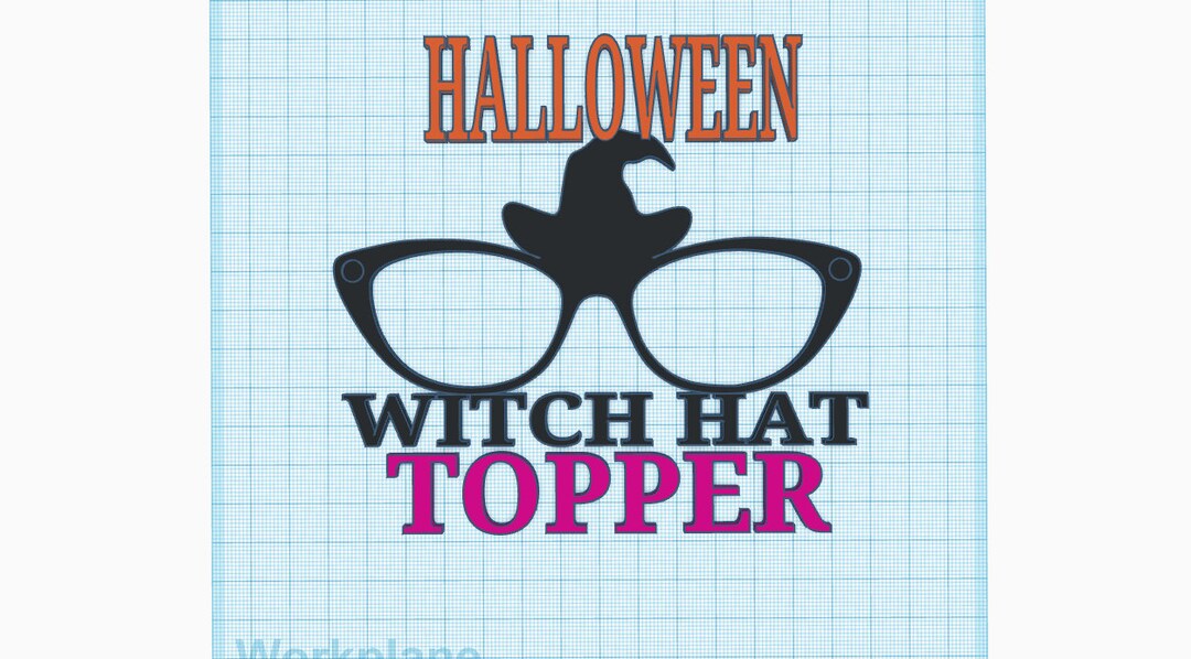 1 3D Printed Halloween Witch Hat Topper Magnetic Glasses Toppers With ...