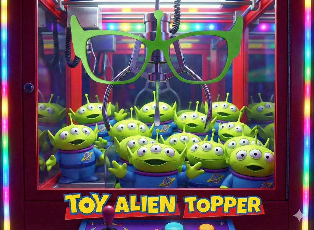 1 TOY ALIEN 3D Printed Magnetic Glasses Topper With Magnets - Etsy