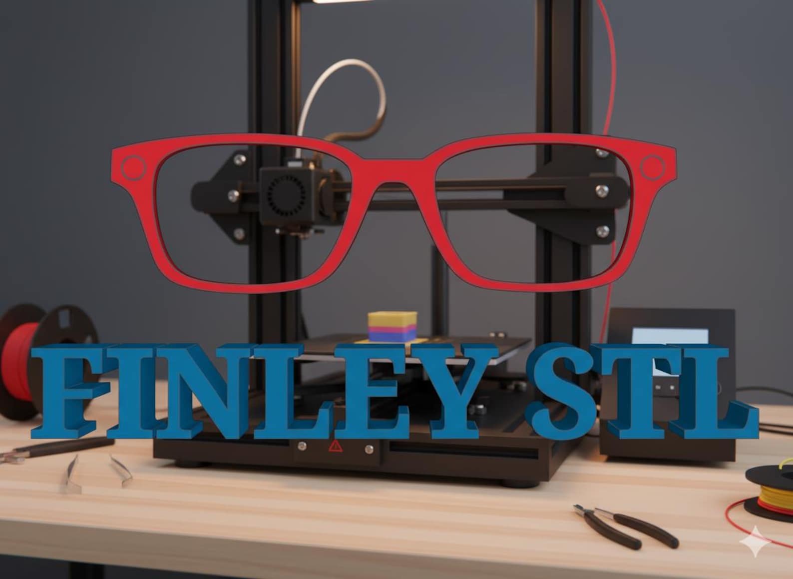 Finley Eyeglasses Topper STL File for 3D Printing (digital Download) - Etsy