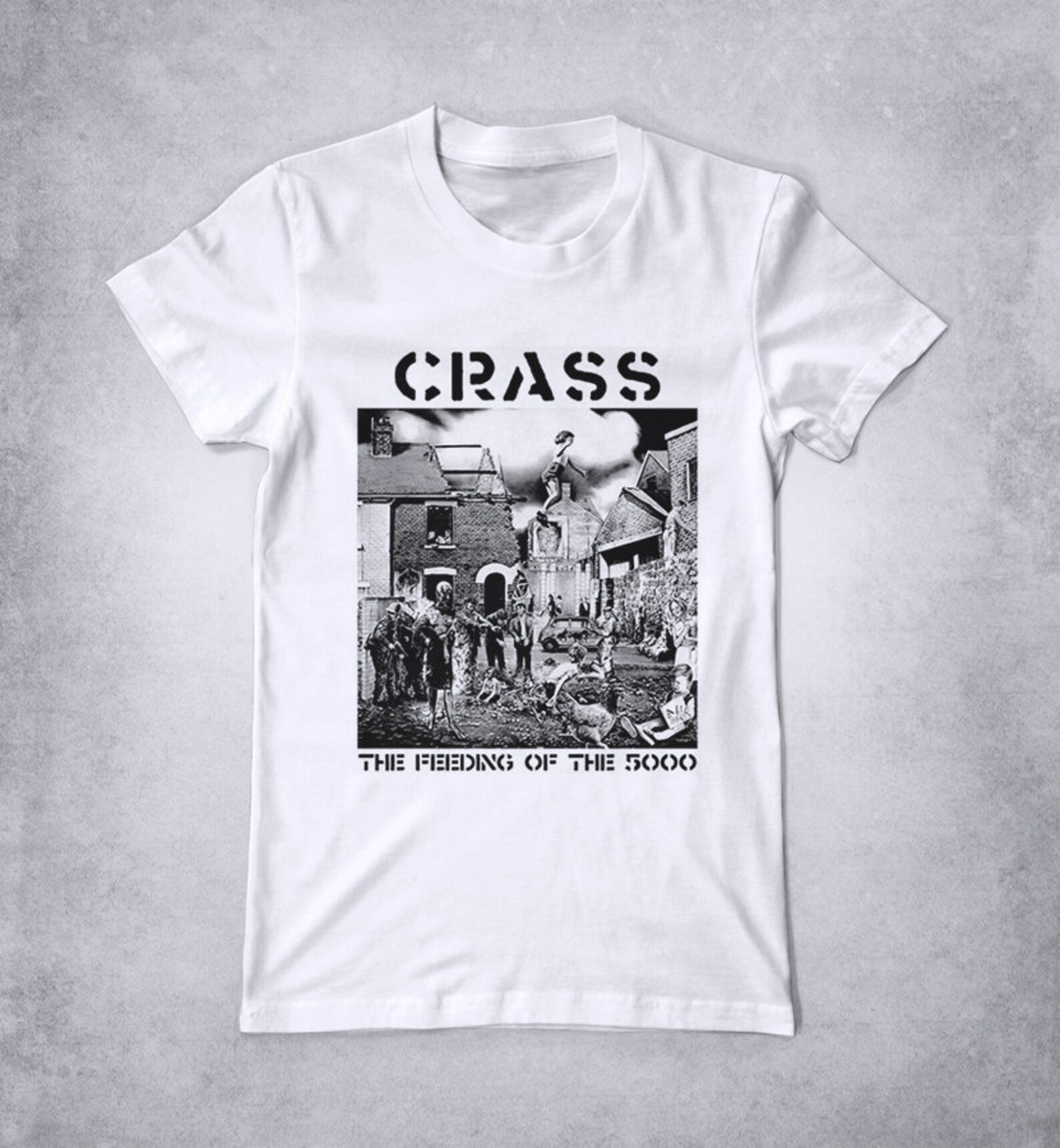 Crass T Shirt The Feeding Of The 5000 Punk Shirt Uk Etsy