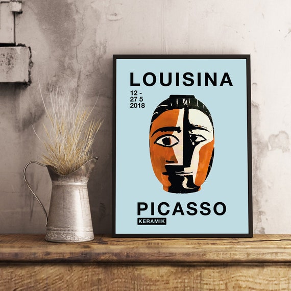 Digital Prints Prints Pablo Picasso Art Print Picasso Exhibition Poster ...