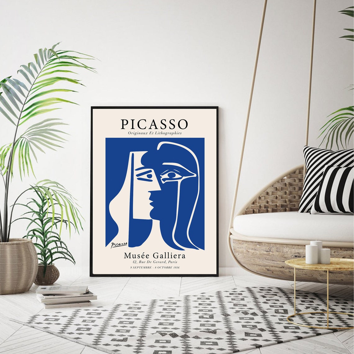 Picasso Poster Picasso Kiss Print Pablo Picasso Monochrome | Etsy