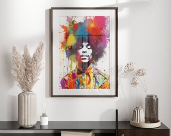 Purple Rain Prince Print Music Art, Pop Art Portrait of Musical Icon ...