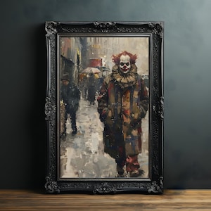 Clowncore Art Print for Room Decor, Weirdcore Wall Art, Clown Poster ...