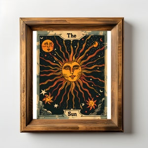 Tarot Card Vintage Weirdcore Decor "the Sun" Tarot Card Classic Tarot ...