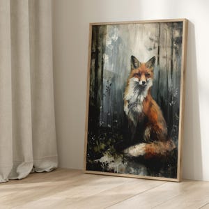 Fox in the Forest Print, Vintage Nature Forest Print Cottage Core ...