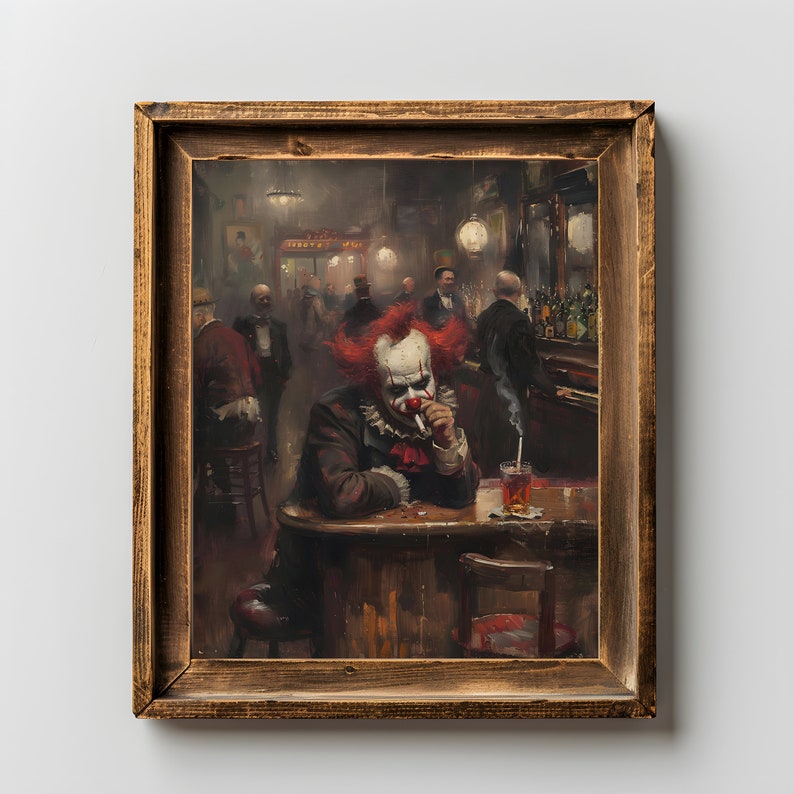 Clowncore Art Print for Room Decor, Weirdcore Wall Art, Clown Poster ...