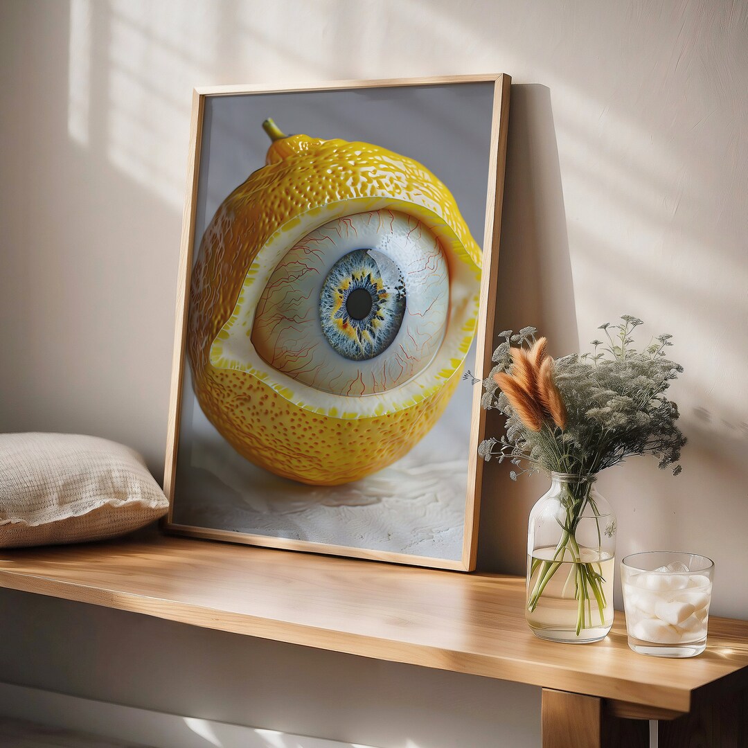 Fantasy Cottagecore Decor Creepy Lemon With Eyeball for Cottagecore ...