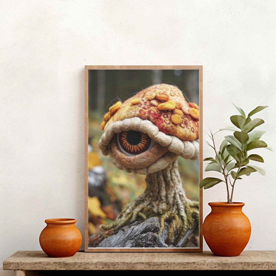 Weirdcore Fantasy Cottagecore Decor Creepy Mushroom for Cottagecore ...