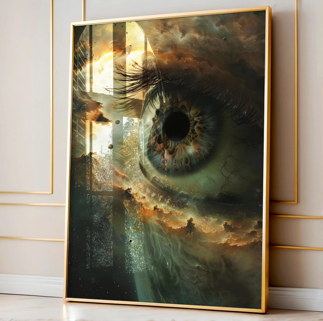 Weird Art, Surreal Art, Weirdcore Decor, "eye Over Planet Earth ...