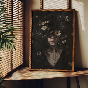 Gothic Botanical Art Prints, Dark Cottagecore Decor, Pressed Flowers ...